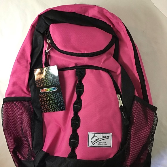 Urban Sport | Bags | Pink And Black Backpack Nwt | Poshmark